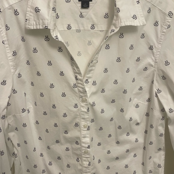 Tommy Hilfiger | Tops | Tommy Hilfiger Classic White Shirt With Black ...
